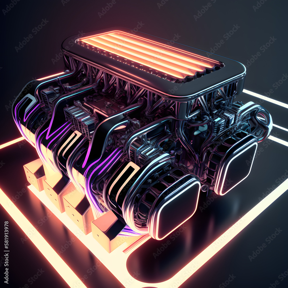 This image appears to be a computer rendering of a futuristic car ...