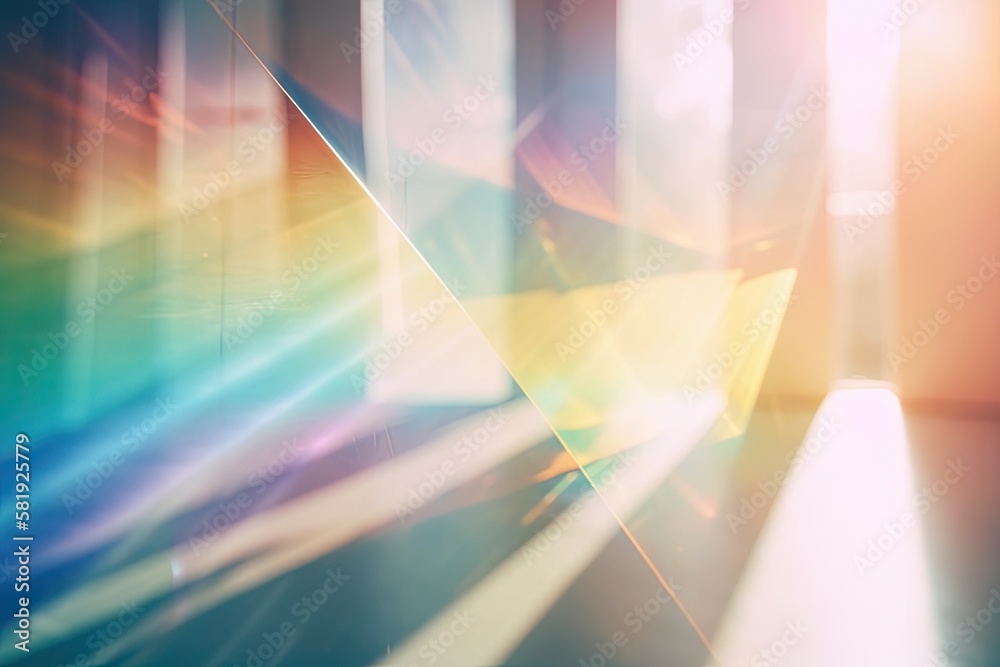 For photos and mockups, use this blurred rainbow light refraction ...