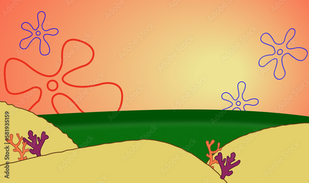 Spongebob Ocean Background
