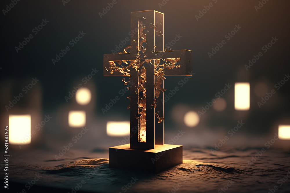 Cross of christian religion. orthodoxy and catholicism divine symbols ...