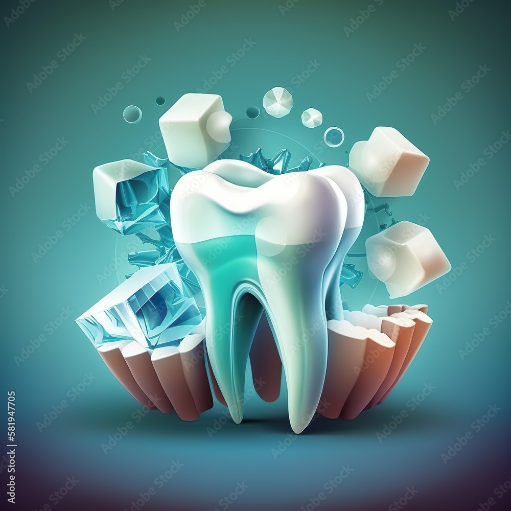 3D artificial model of the human tooth. Detailed tooth human biology ...