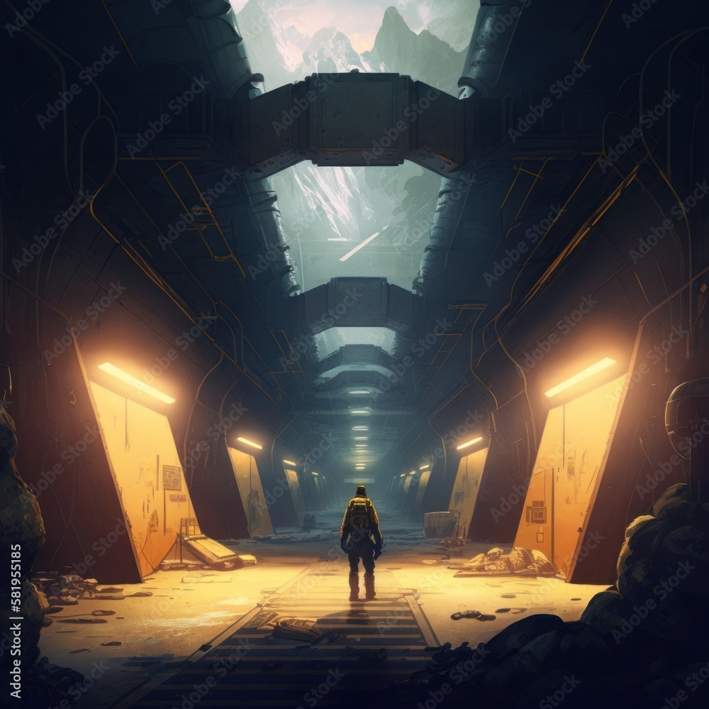 Underground Military Base Game Art Stock Illustration | Adobe Stock