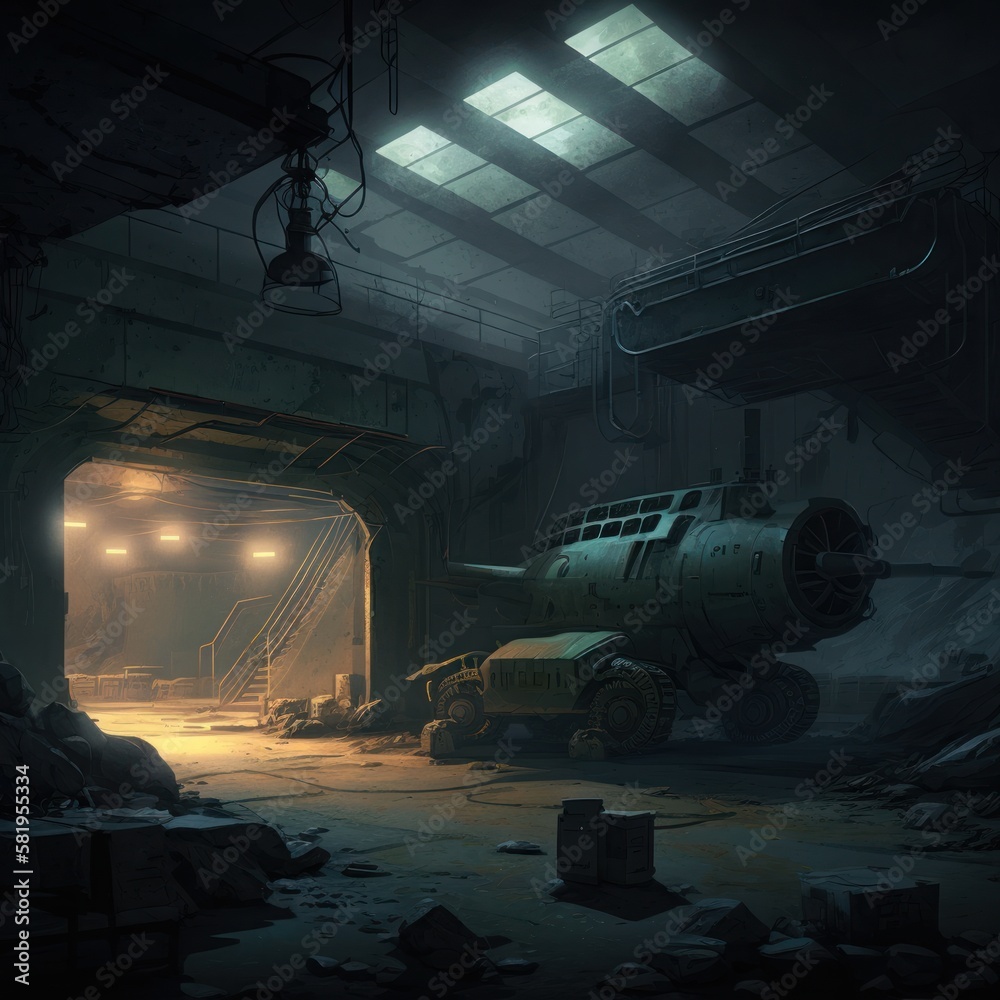 Underground Military Base Game Art Stock-Illustration | Adobe Stock