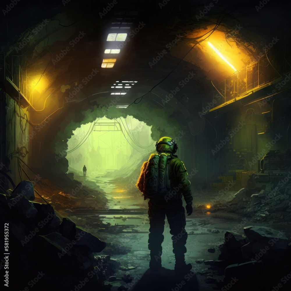 Underground Military Base Game Art Stock Illustration | Adobe Stock