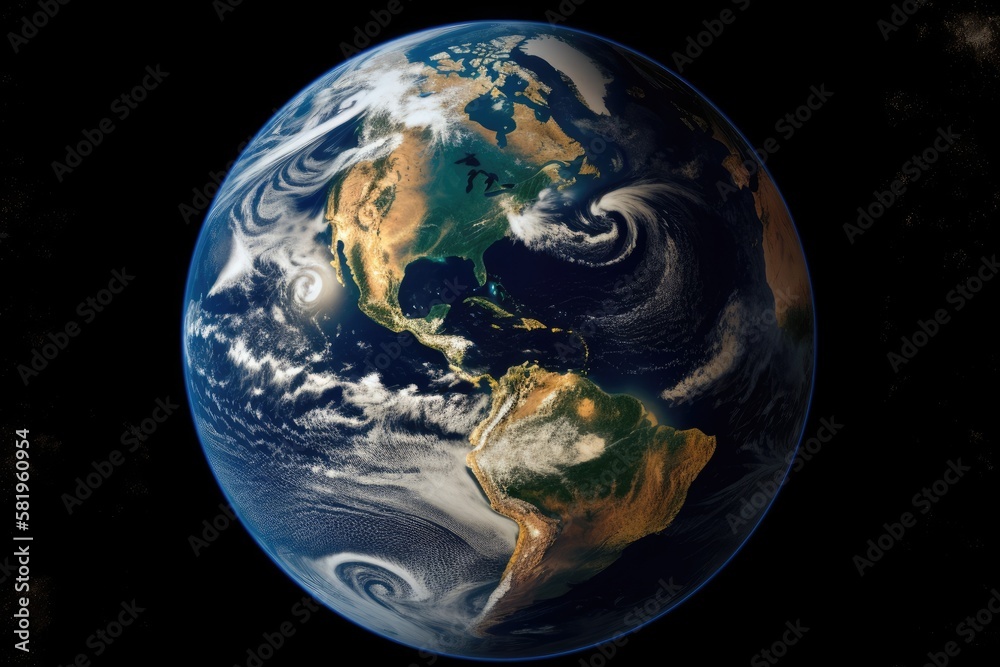 The realistic earth surface and world map are seen in this picture of ...