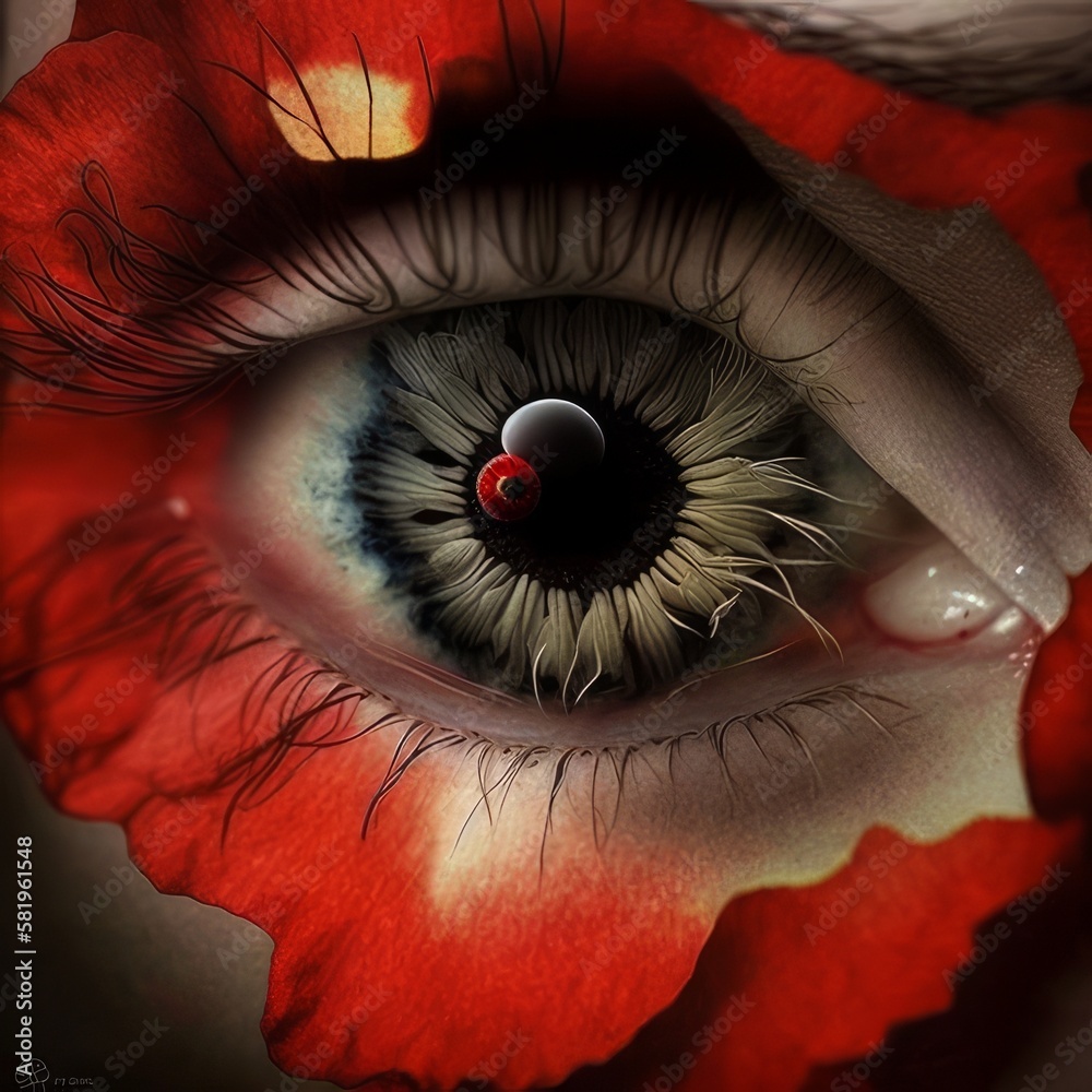 Remembrance Day, Anzac Day concept. Stylised design of Poppy flower and ...