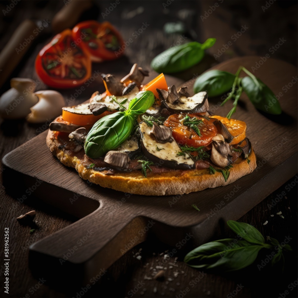 Italian Toast Delight: Classic Bruschetta with Mozzarella, Parmesan ...