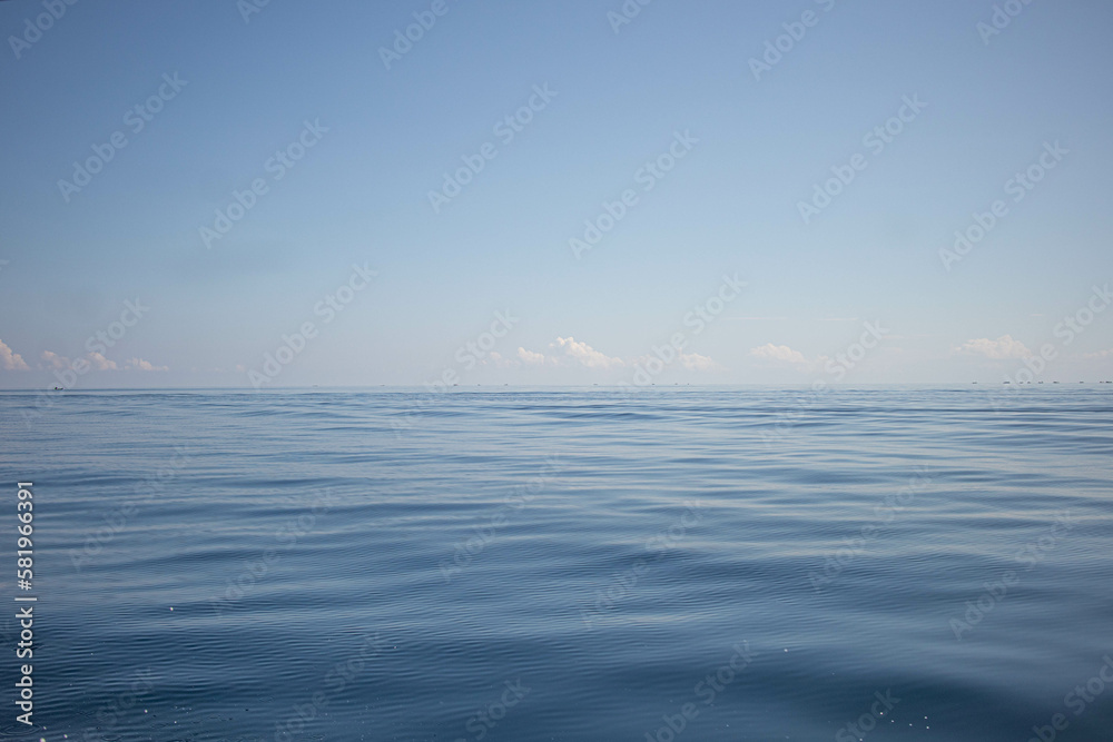 Calm blue ocean surface and blue sky textures Stock Photo | Adobe Stock