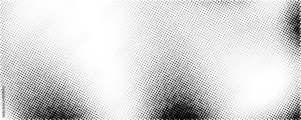 Halftone faded gradient texture. Grunge comic background. White and ...