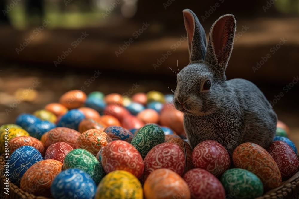 Easter Eggs and the Easter Bunny are celebrated in Brazil. Generative ...