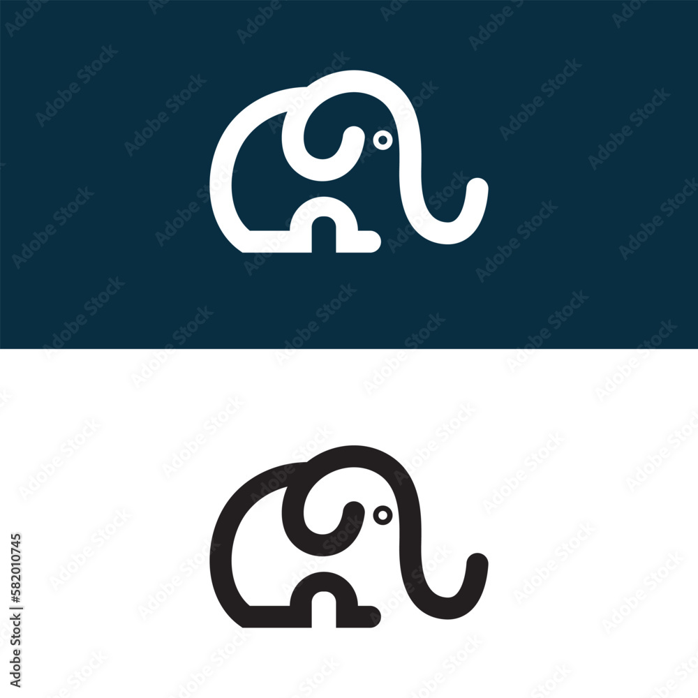 Elephant Logo. Stand elephant with roaring logo design inspiration ...