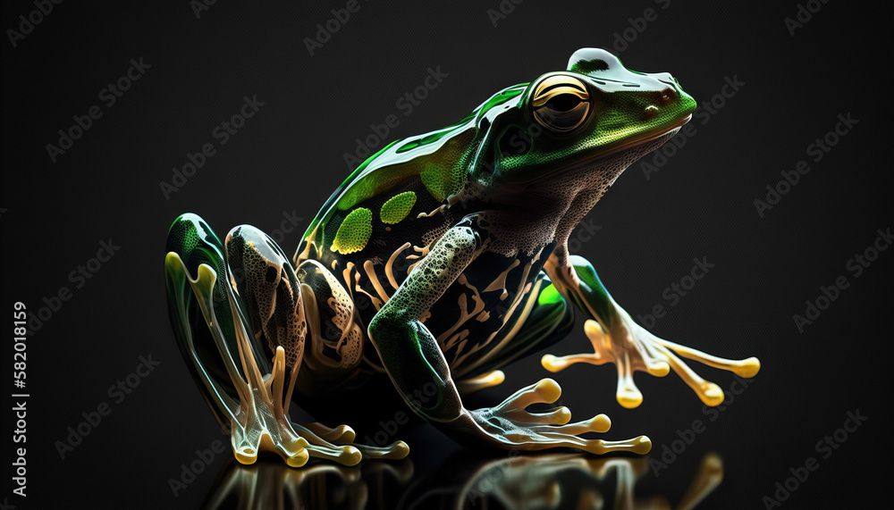 Frog abstract wallpaper. Contrast background toad in vivid colors ...