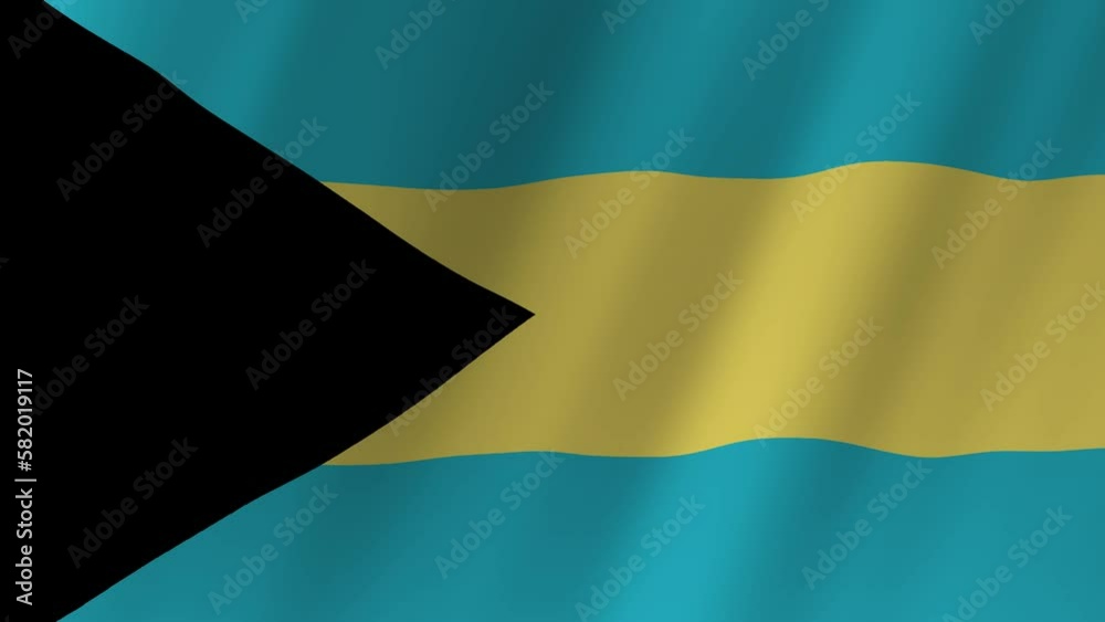 Animation of Bahamas flag waving in the wind. Realistic animated ...