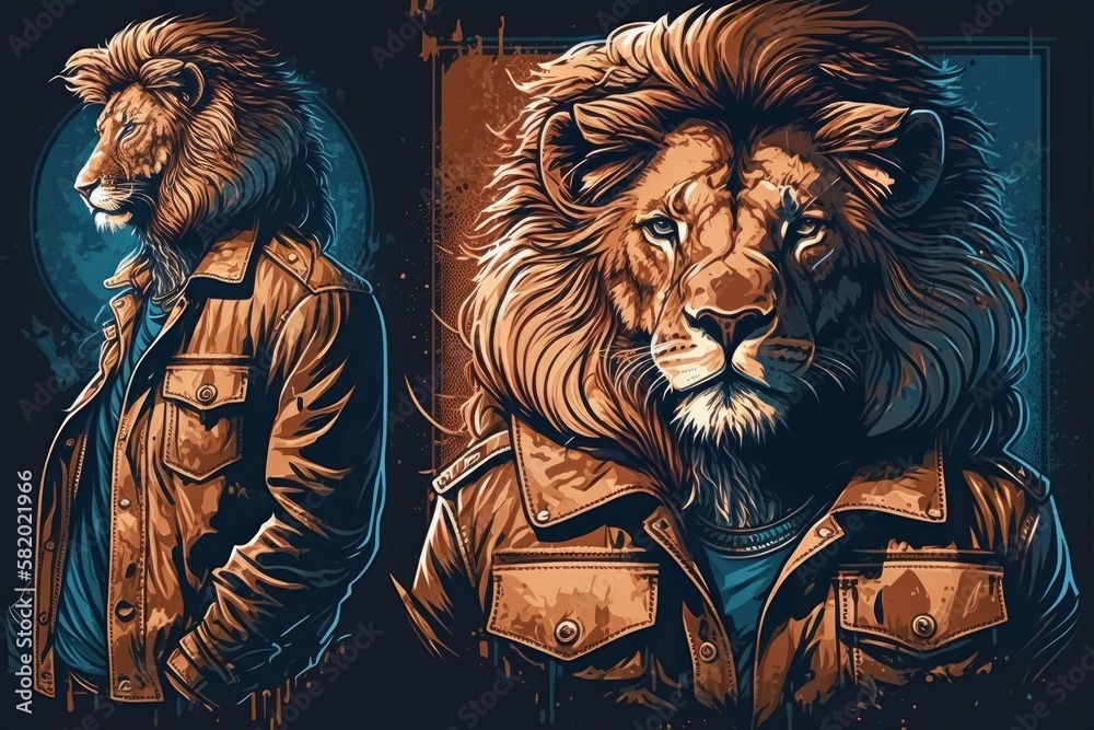 Cute King of the Wildlife: Award-Winning 2D Design of a Vector Lion ...