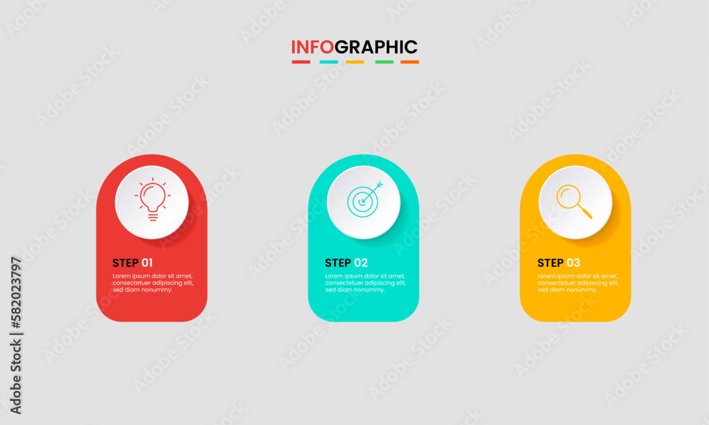 infographic vector design with icons and 3 options or steps ...