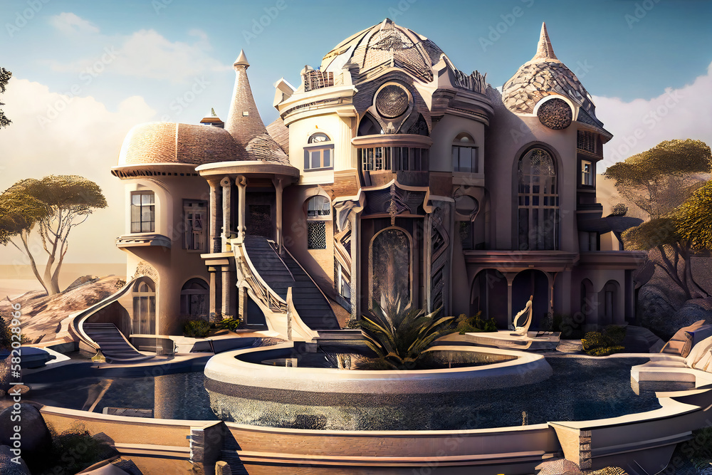 Luxurious Residence. The Most Expensive Home in the World. Generative ...