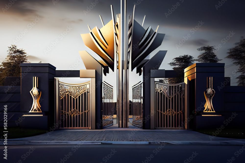Innovative Main Gate Design. Modern Entrance Portal Architecture ...