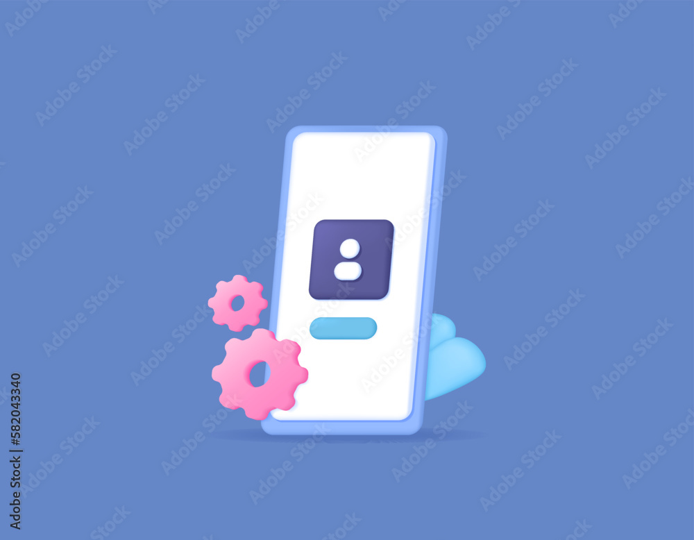 account and profile settings. phone configuration. symbol or icon of a ...