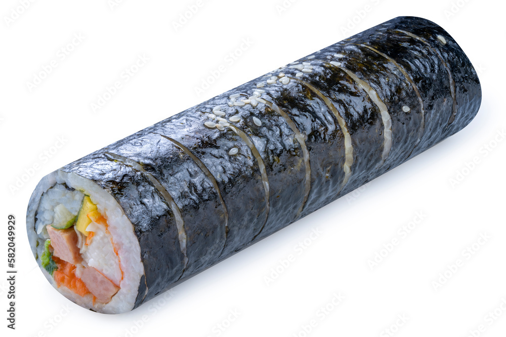 Korean Seaweed Rice Rolls or Kimbap Korean dish made from cooked rice ...