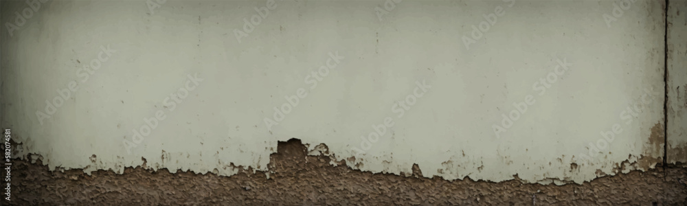 White wall with water damage stains and peeling paint texture is ...