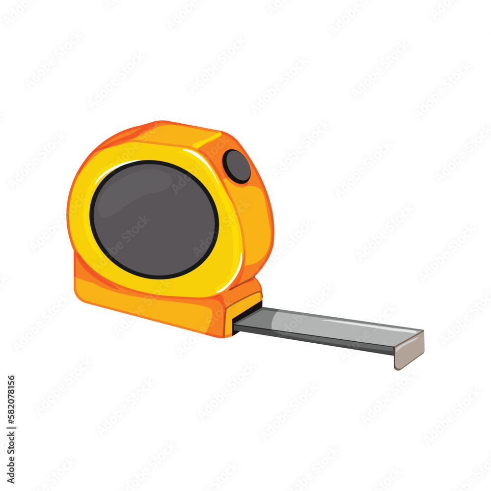 length tape measure cartoon vector illustration Stock Vector | Adobe Stock