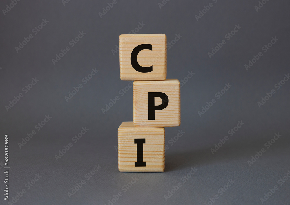 CPI - Consumer Price Index symbol. Concept word CPI on wooden cubes ...