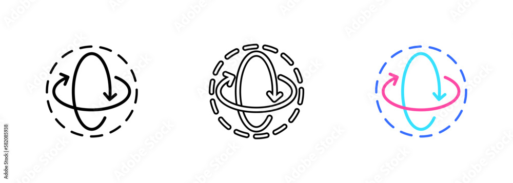 Recycling symbol, with three arrows moving in a clockwise direction ...