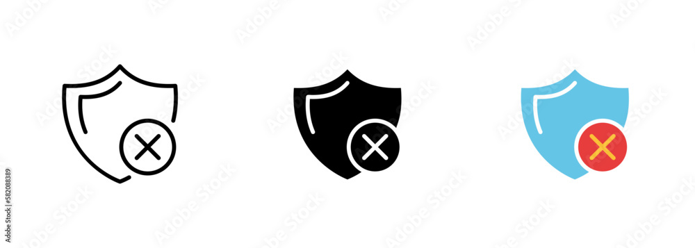 An icon of a shield with a cross, symbolizing protection and defense ...