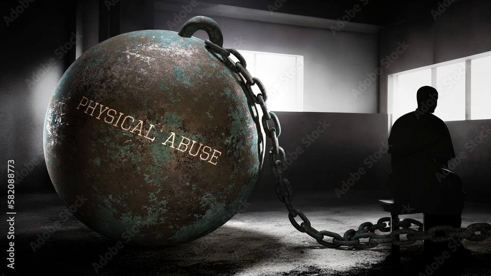 Physical abuse and intimate, silent and lonely suffering human soul ...