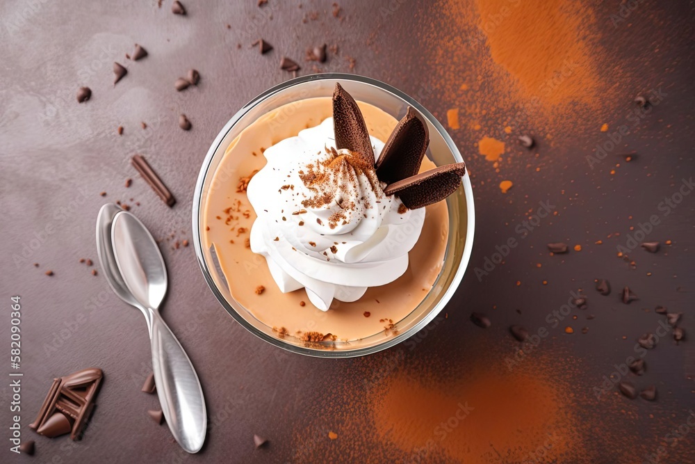 Elegant Mousse Cake, a Group Arrangement Featuring Beige and Chocolate ...