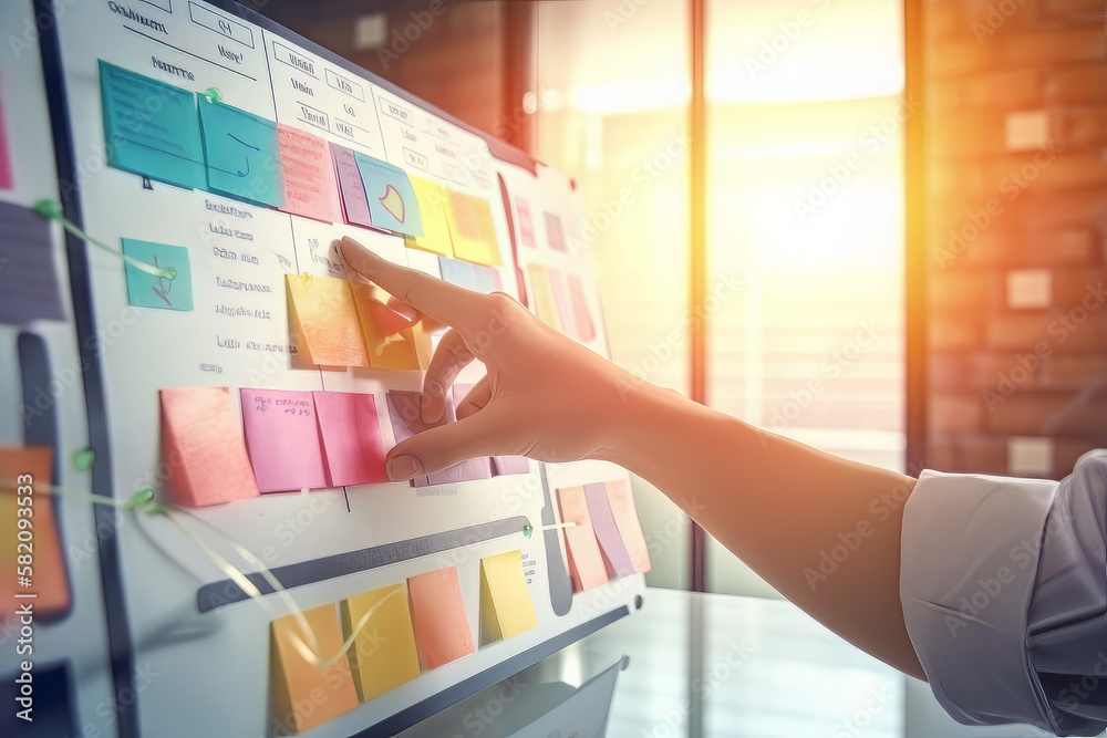 Agile software development or project management using kanban or scrum ...