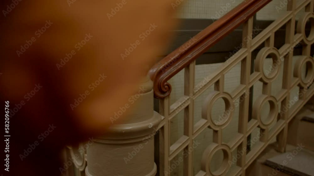 The movement of the hand according to the rule of the stairs, close-up ...