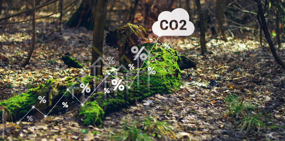 co2 reduce emissions and carbon footprint to limit global warming and ...