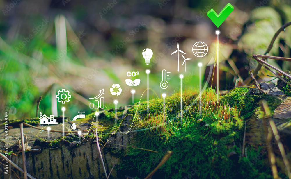 co2 reduce emissions and carbon footprint to limit global warming and ...