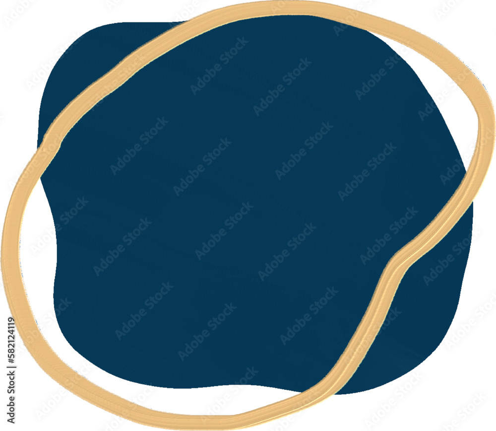 aesthetic shape navy blue circle aesthetic shape with yellow mustard ...