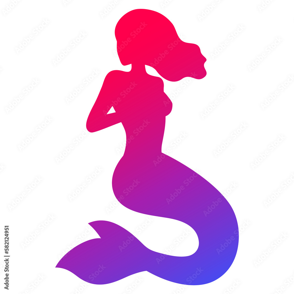 mermaid, sea maid art Stock Illustration | Adobe Stock