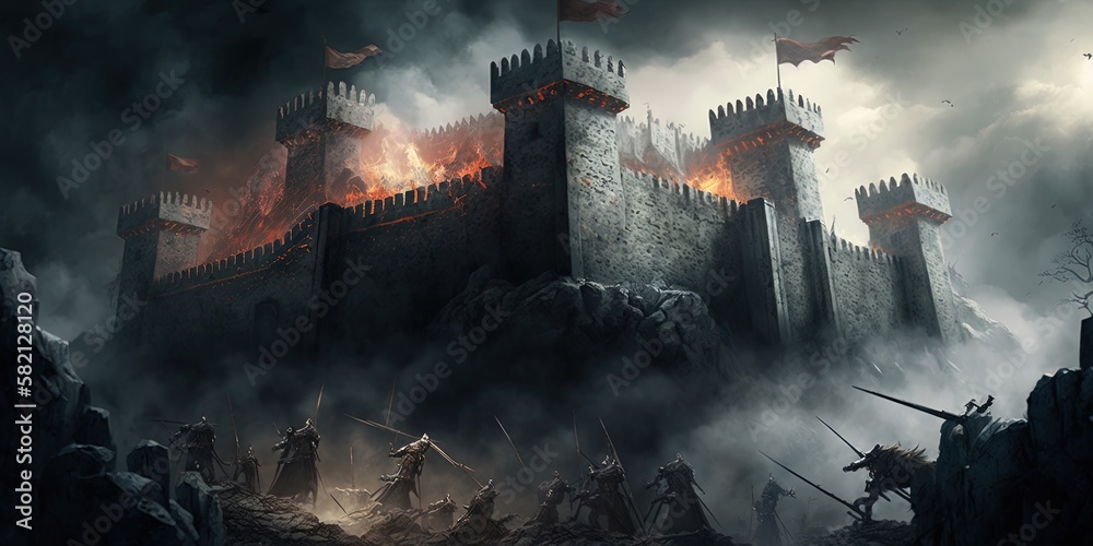 The assault and capture of a fortified city in the Middle Ages ...