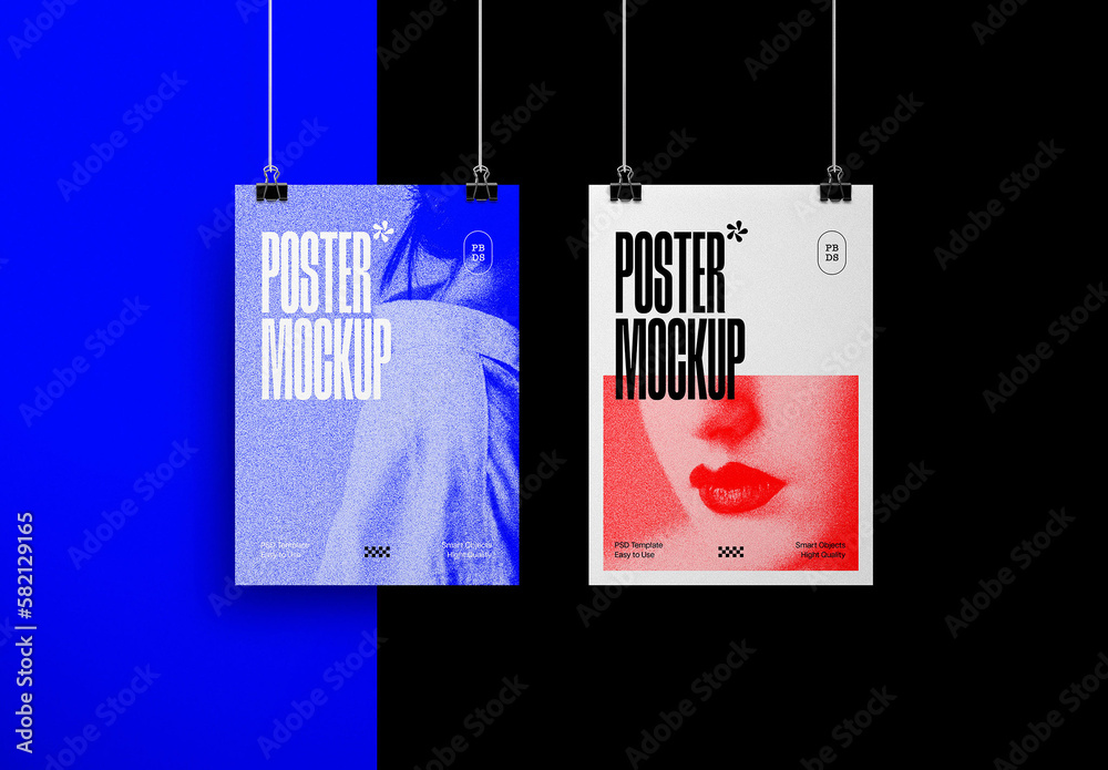 Blurred Poster Mocokup Stock Template | Adobe Stock