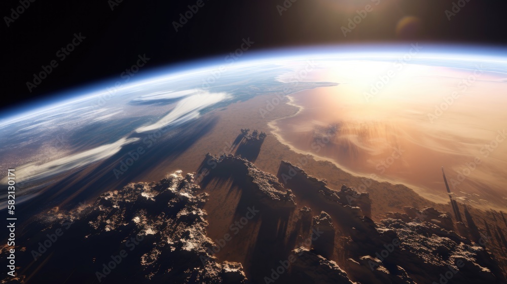 Futuristic Earth From Space