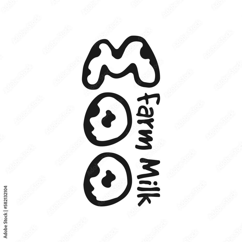 Farm Milk logotype. Eco food product logo. Vector illustration Stock ...