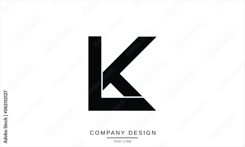 KL, LK, Abstract Letters Logo Monogram Stock Vector | Adobe Stock