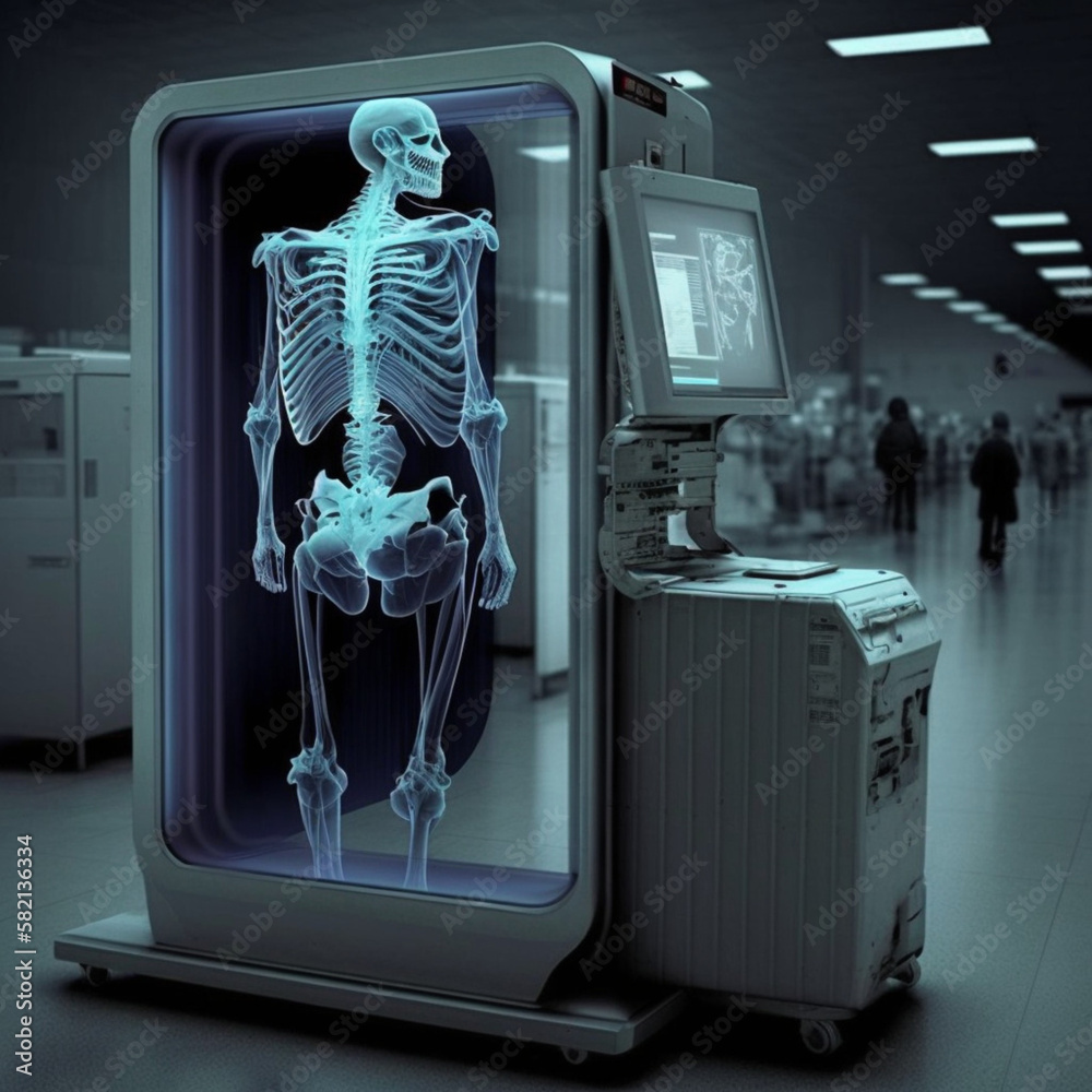 X-ray machine at the airport. Generative AI. Stock Illustration | Adobe Stock