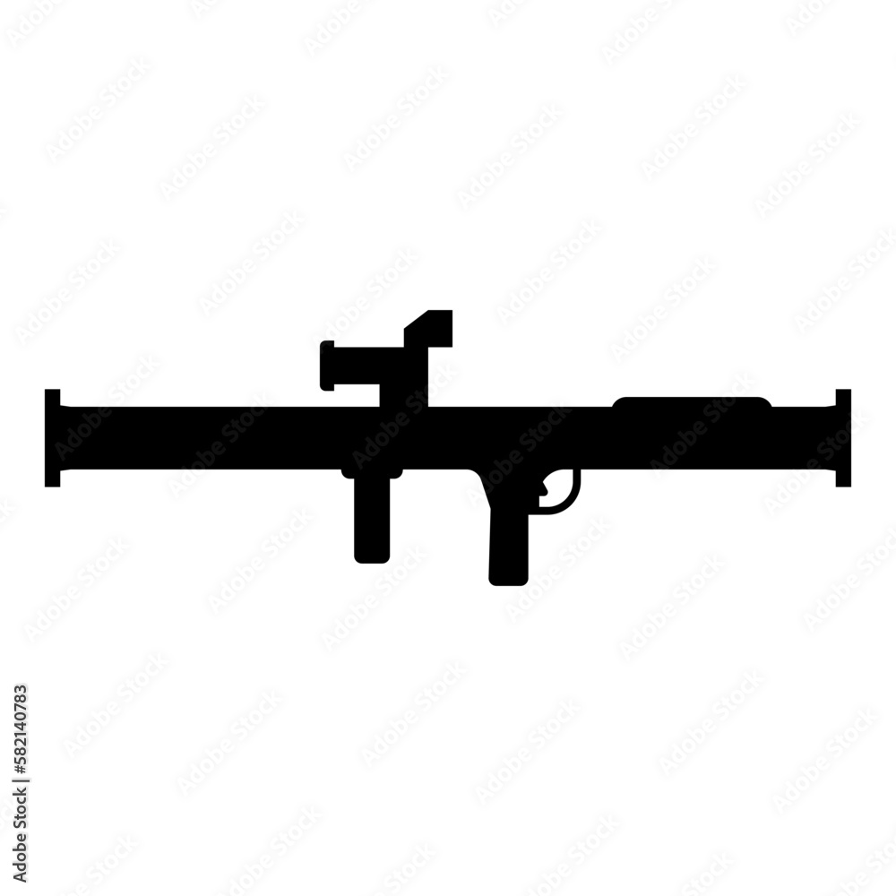 Store grenade launcher bazooka gun rocket system icon black color ...