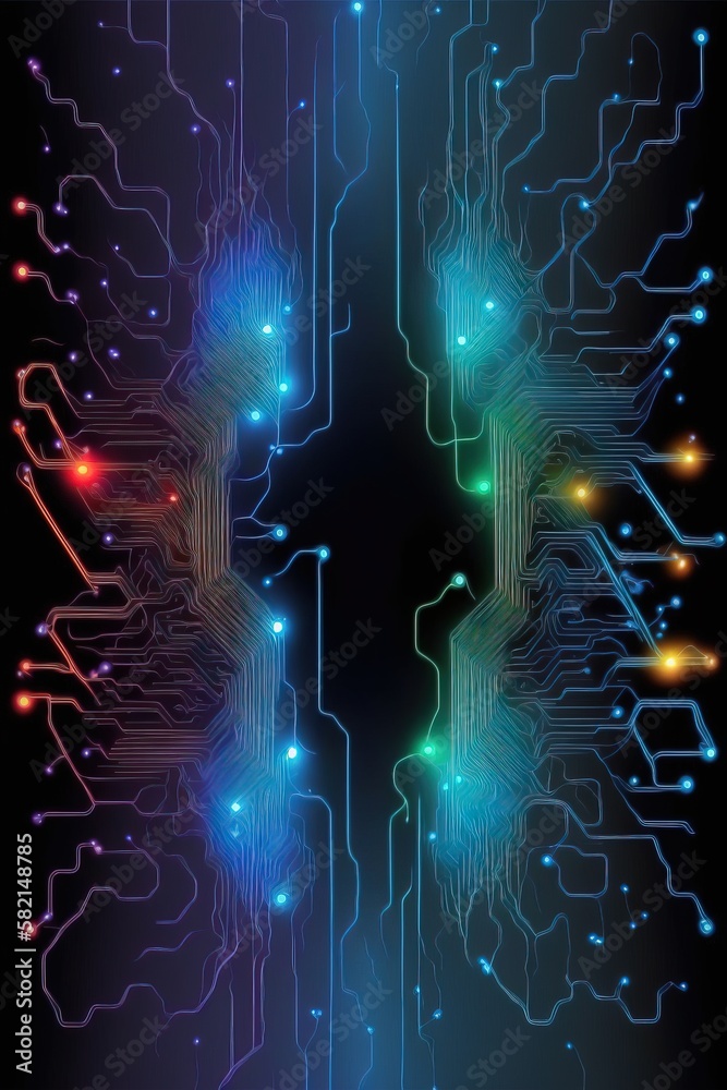 ภาพประกอบสต็อก background with digital integrated network technology ...