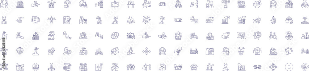 Sales system line icons signs set. Design collection of Sale, System ...