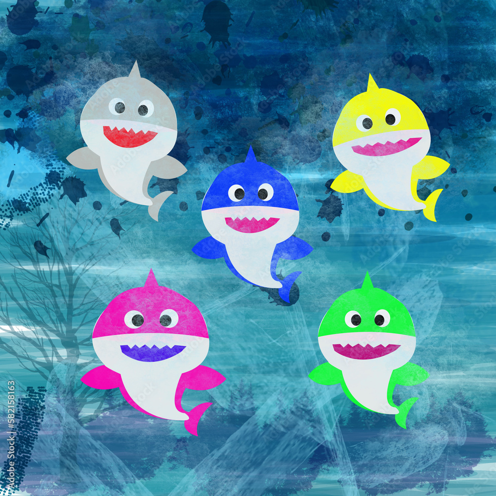 baby shark Stock Illustration | Adobe Stock