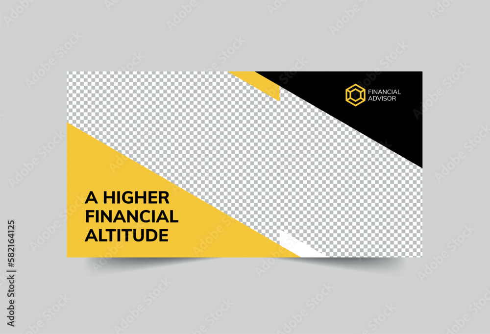 Financial Advisor Social Media Banner template. Marketing Materials ...