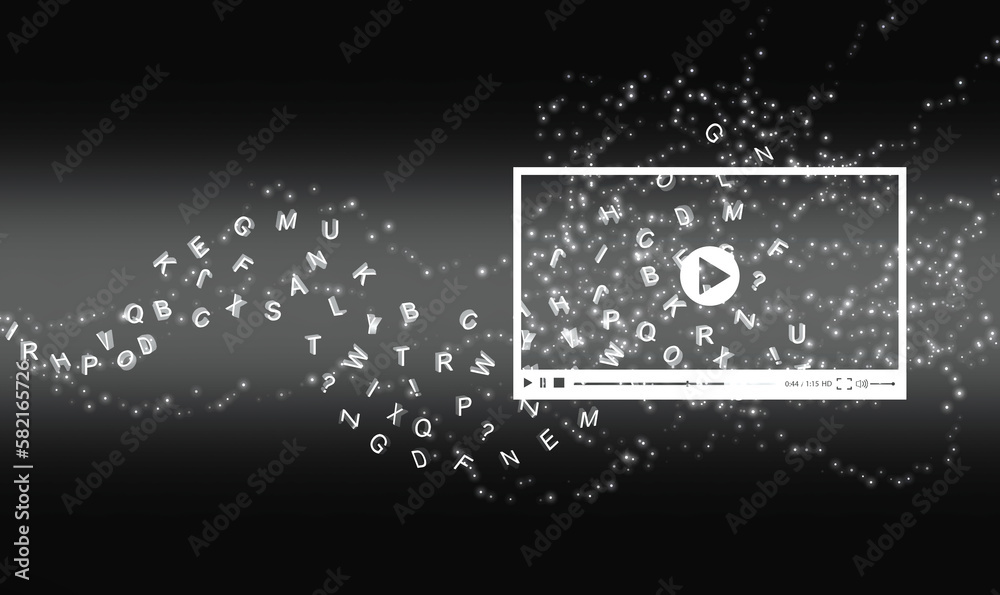 Text to video concept, text-to-video by generative AI, artificial ...