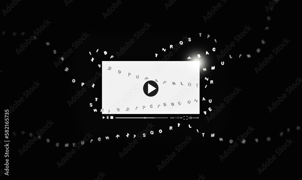 Text to video concept, text-to-video by generative AI, artificial ...