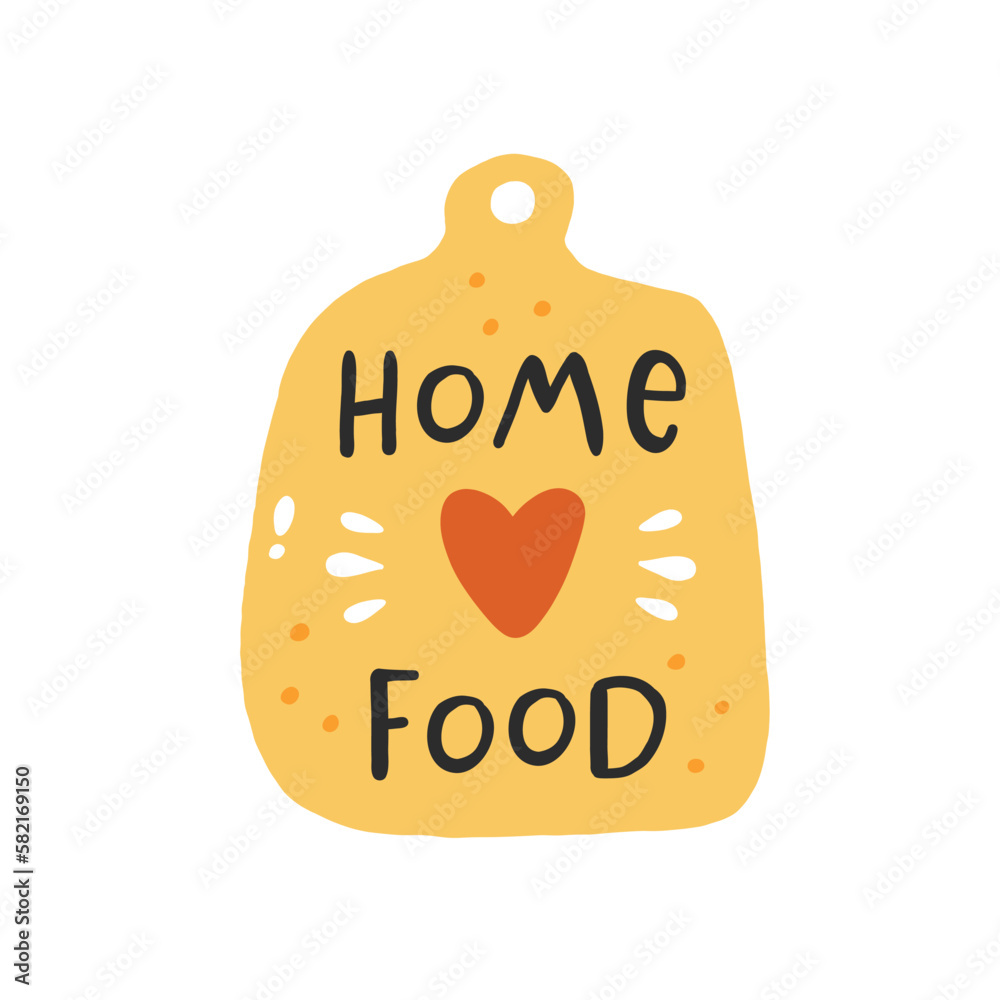 Home food. Hand drawn vector illustration. For badges, labels, logo ...